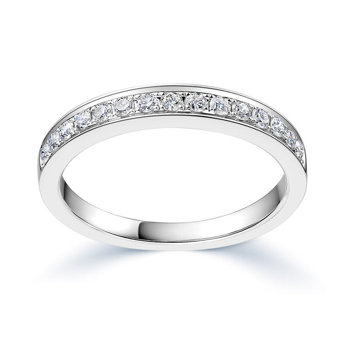 1/2 way Channel Set Wedding Ring – Diamondstory
